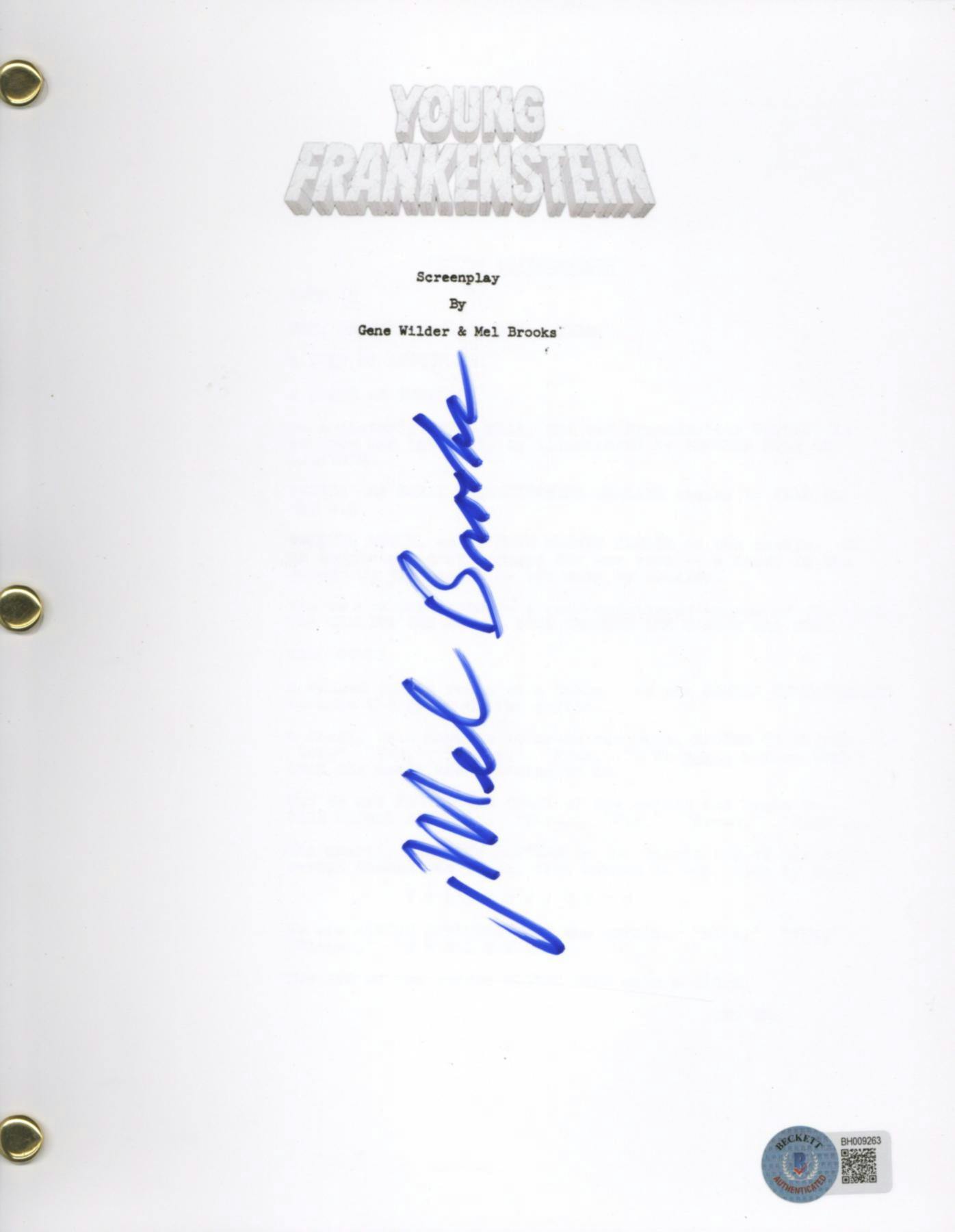 Mel Brooks Signed Autographed Young Frankenstein Movie Script Beckett
