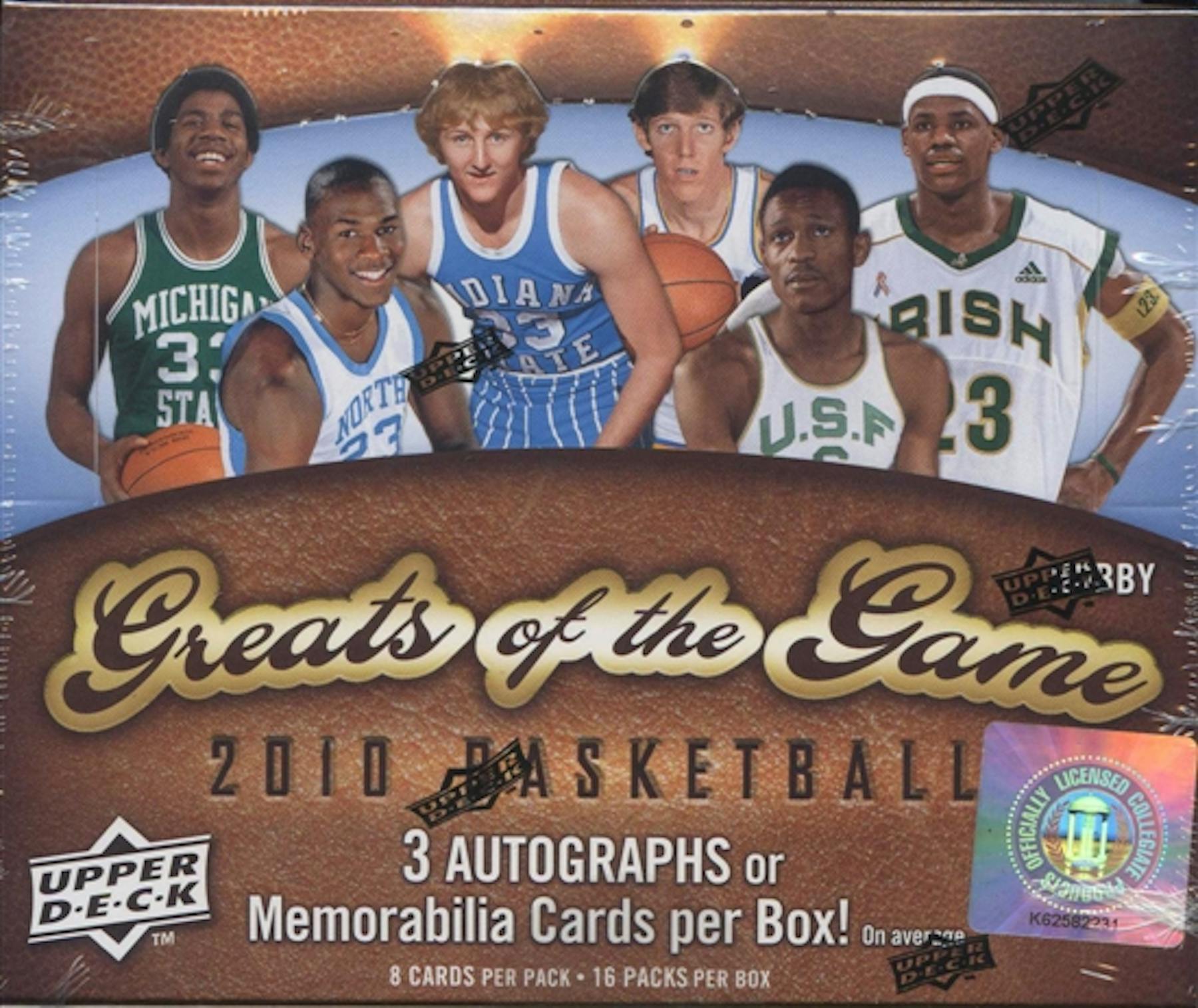 2009 10 Upper Deck Greats Of The Game Basketball Hobby Box Da Card World